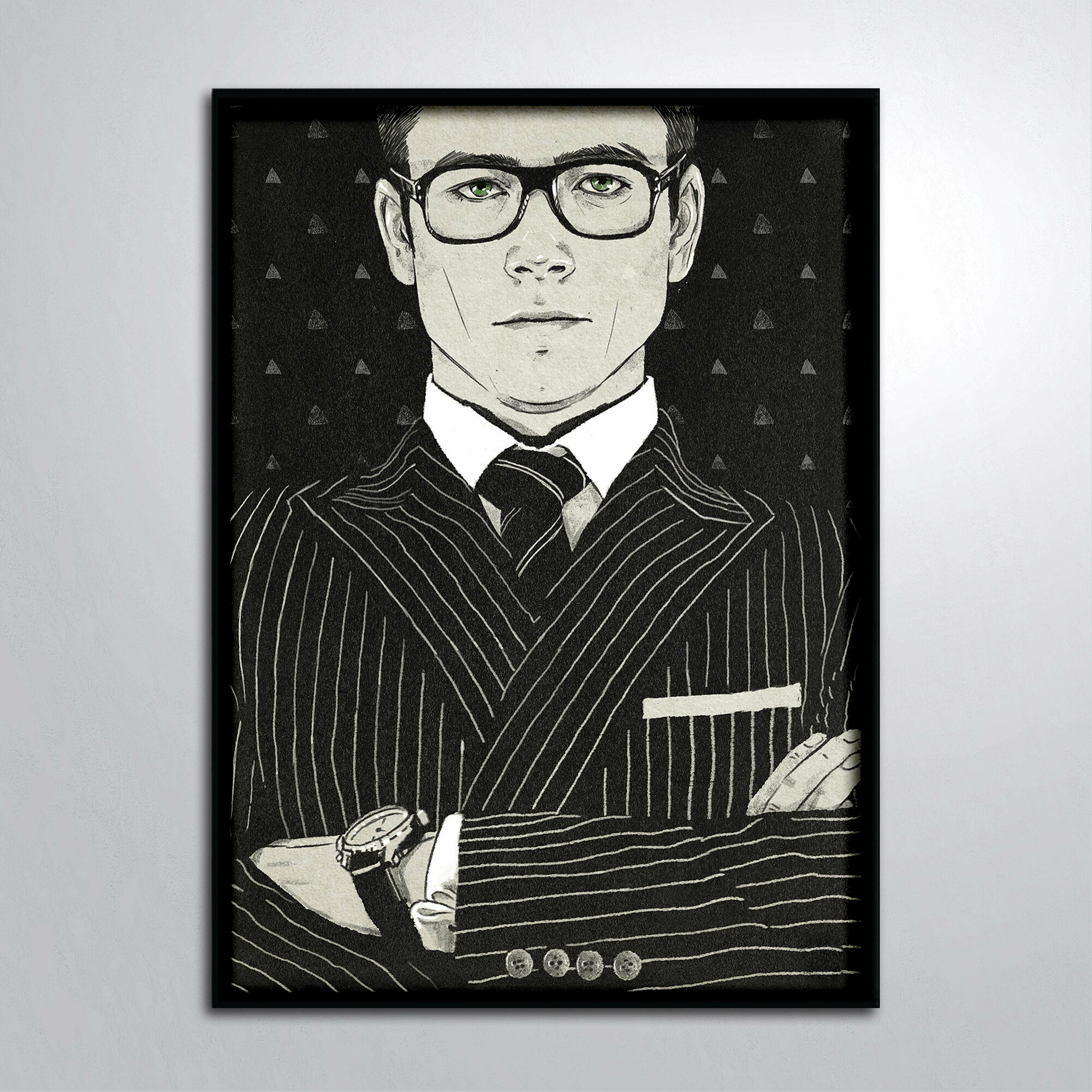 Постер без рамы/Kingsman Золотое кольцо Рисунок Тэрон Эджертон Kingsman The Golden Circle