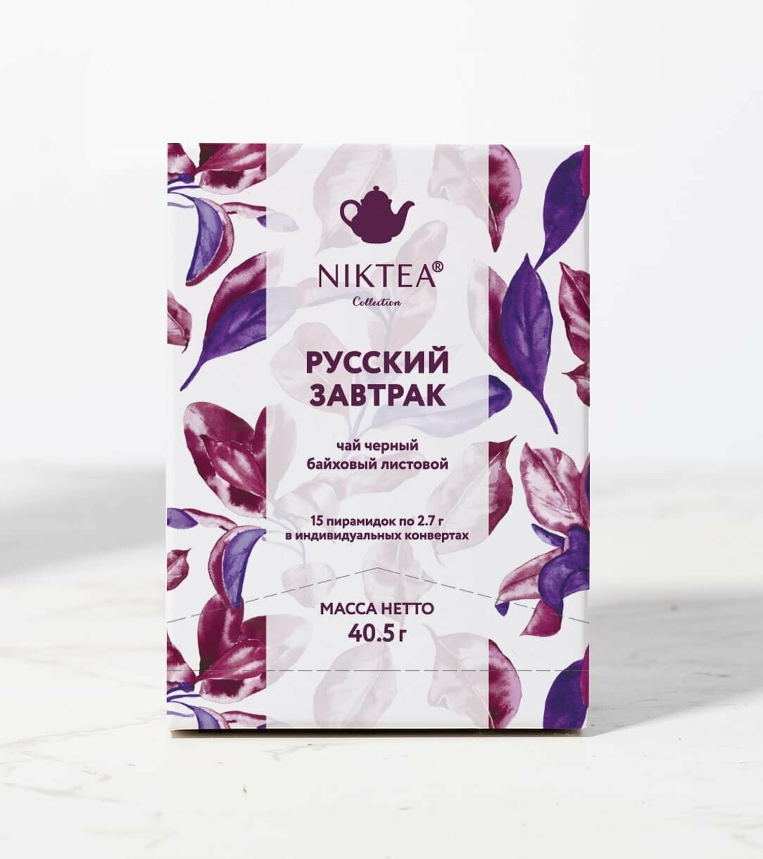 Чай в пирамидках черный NIKTEA Russian Breakfast, NIKTEA Русский завтрак