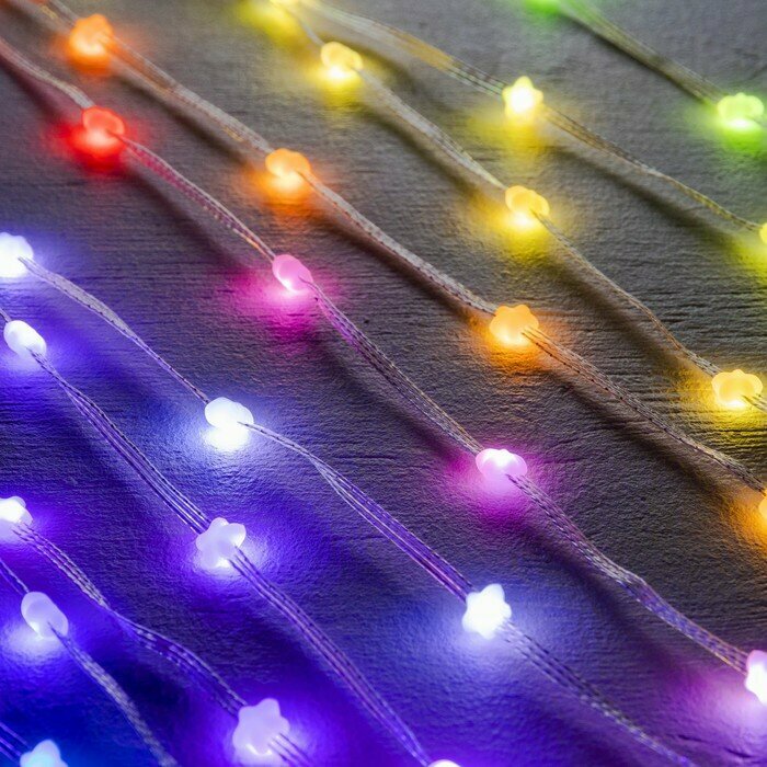 Нить ROSA SMART с насадками "Звезда", 5 м. Н. С. 50 LED, USB, приложение, RGB