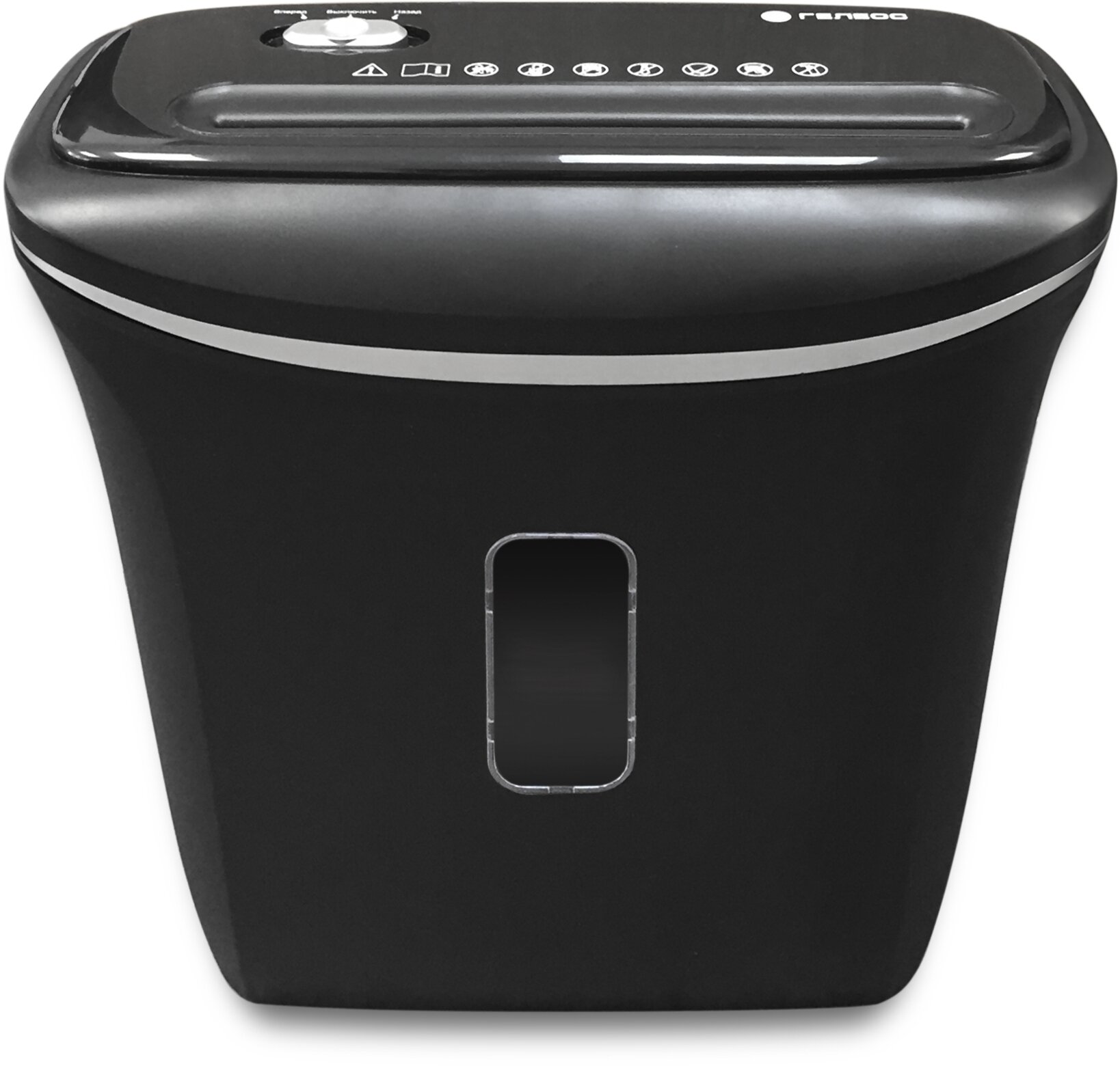 Шредер гелеос УД14-4, (DIN P-4), фрагмент 3,9х30мм, 6-8 лист (70г/м2), скобы, 14 литров