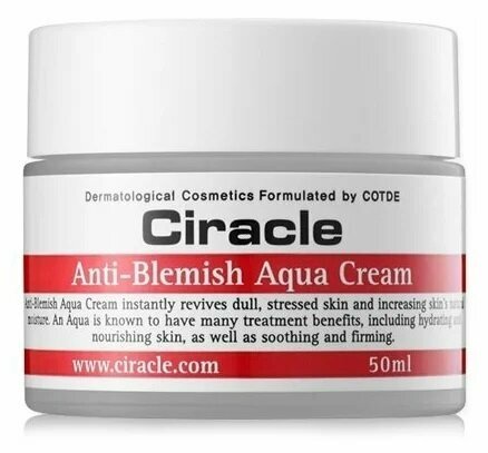 Ciracle Крем для лица увлажняющий Anti Blemish Aqua Cream, 50 мл