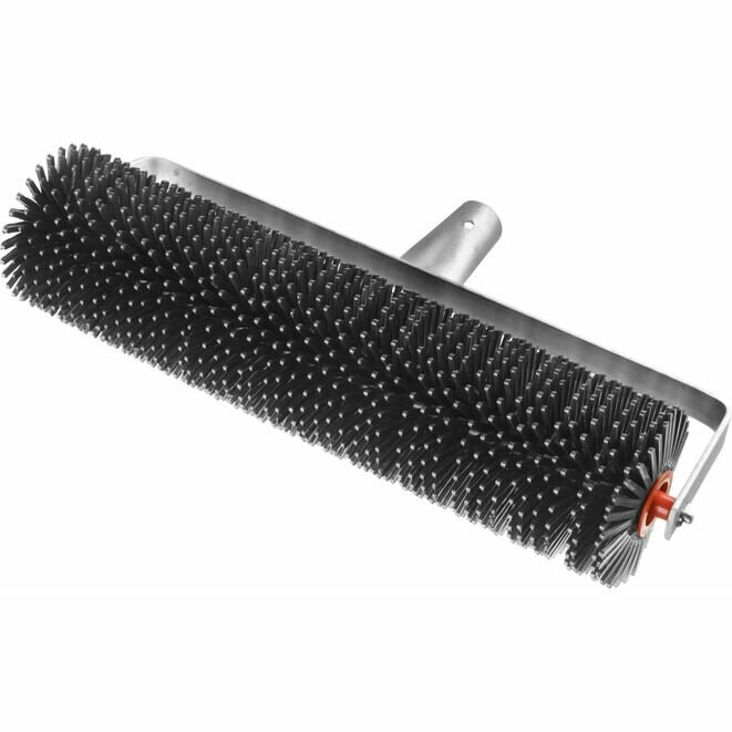 Валик игольчатый ЗУБР "Мастер" по бетону на металлической рамке, под удлинитель, пластмассовые иглы 28мм, 105х400мм 03954-40