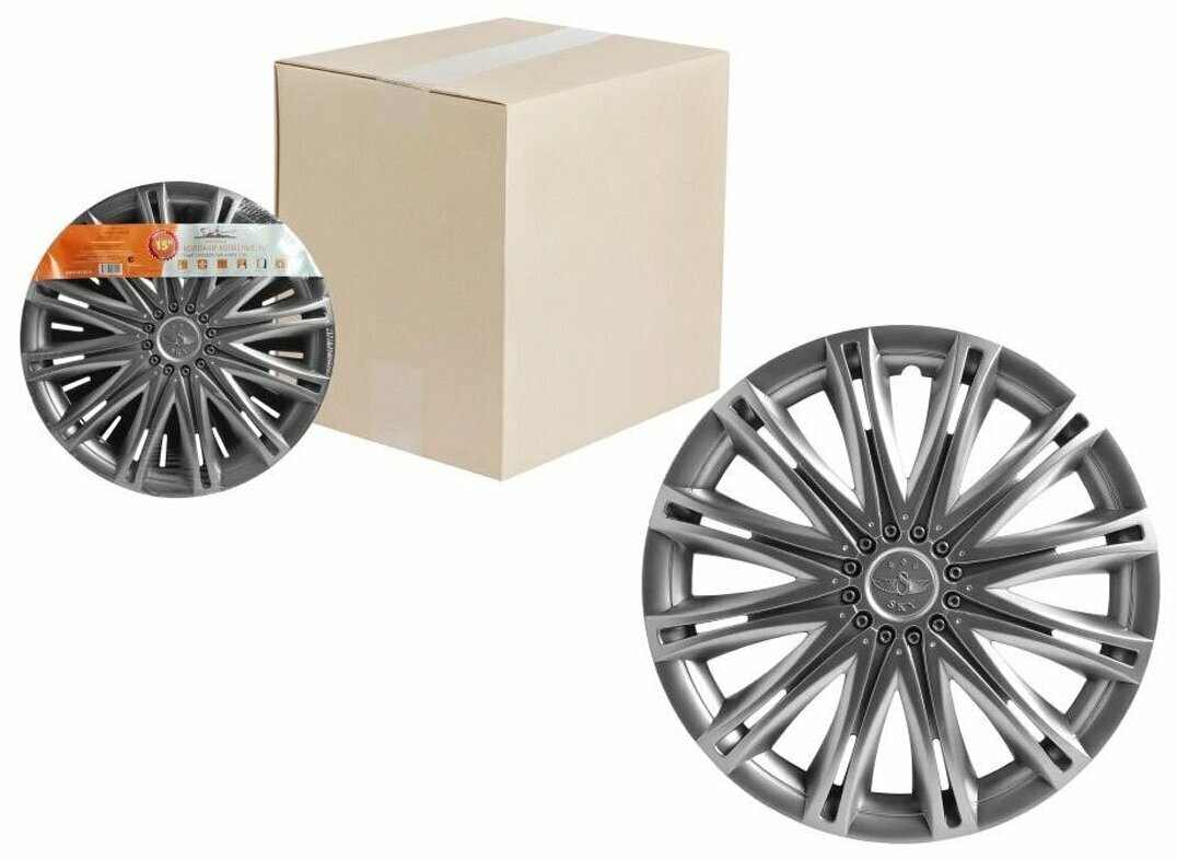 Колпаки колесные 15" "Скай", серебристый, компл. 2 шт. AIRLINE AWCC-15-11