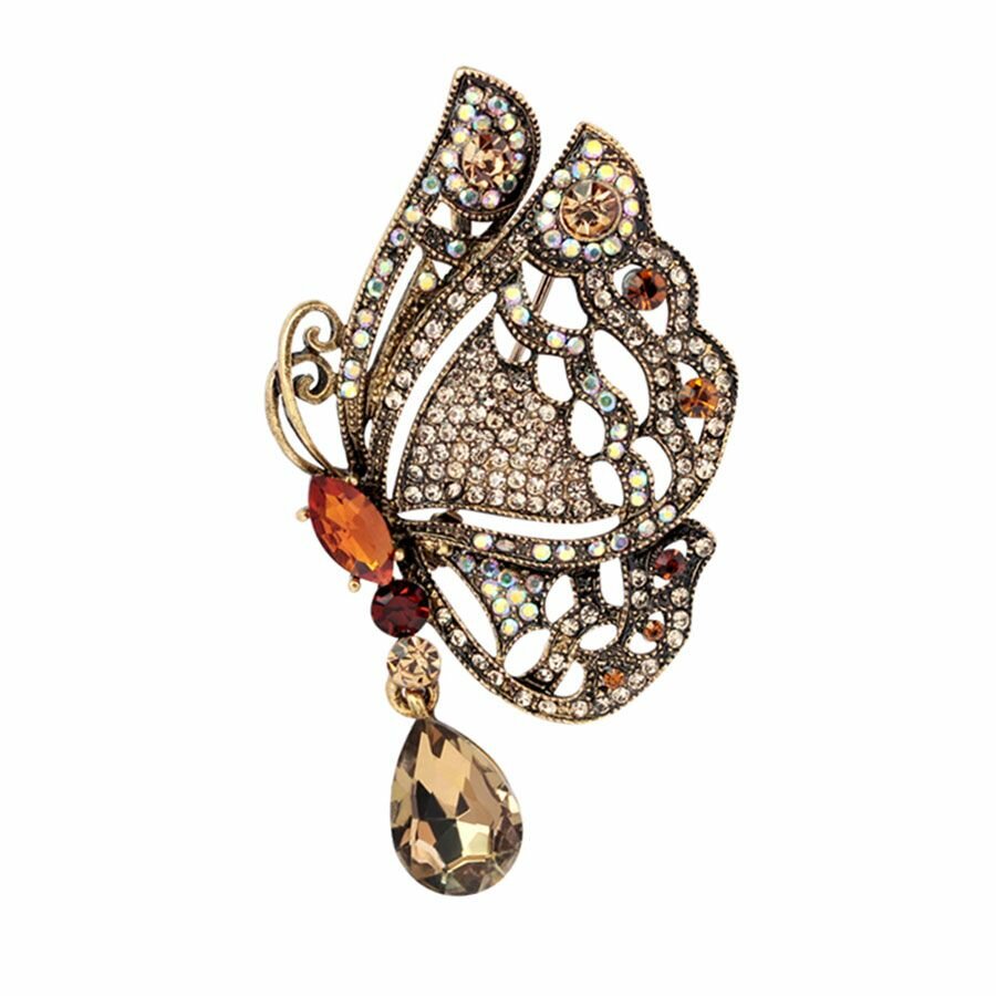 Брошь, стразы