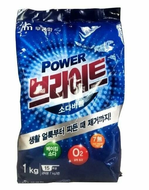 Mukunghwa, Стиральный порошок в мягкой упаковке Power Bright Refill Type, 1000 г