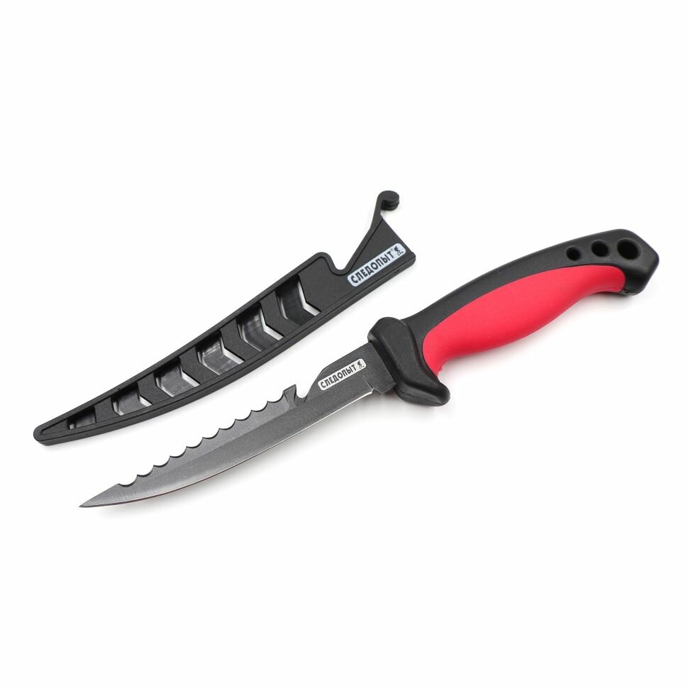 Нож туристический "следопыт" для сбора грибов, рыбалки, охоты разделочный / длина клинка 160 мм