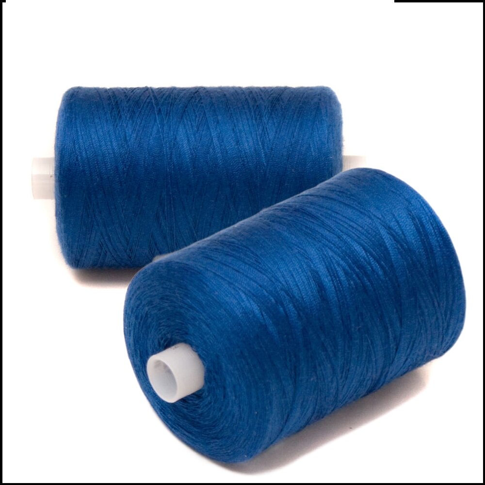 Нитки швейные армированные 45 ЛЛ цвет 55 Синий «Красная нить», 2 катушки длина намотки 2*2500м.