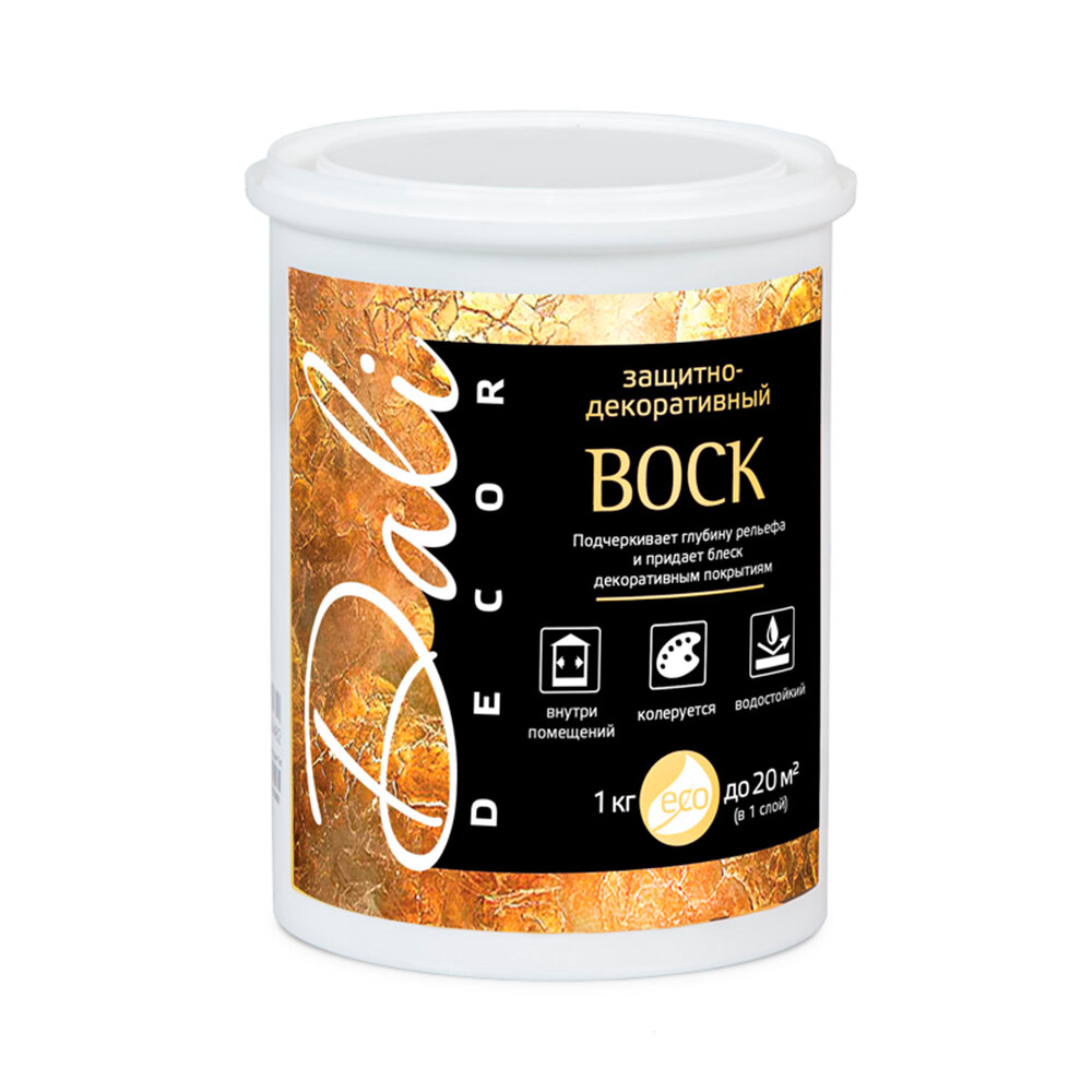 Защитно? декоративный воск DALI-DECOR рогнеда, 1 кг, бесцветный, водостойкий