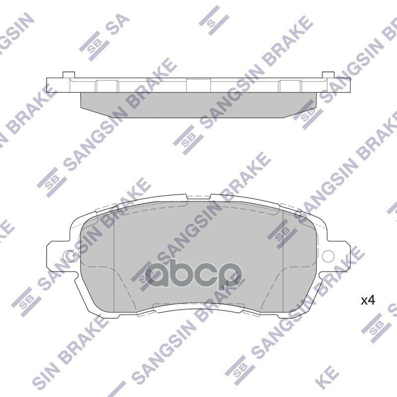 Колодки тормозные FORD FIESTA 08- передние Sangsin brake арт. SP4138