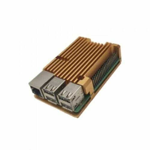 Корпус ACD RA506 Metal Aluminum Case for Raspberry Pi 4B, Gold