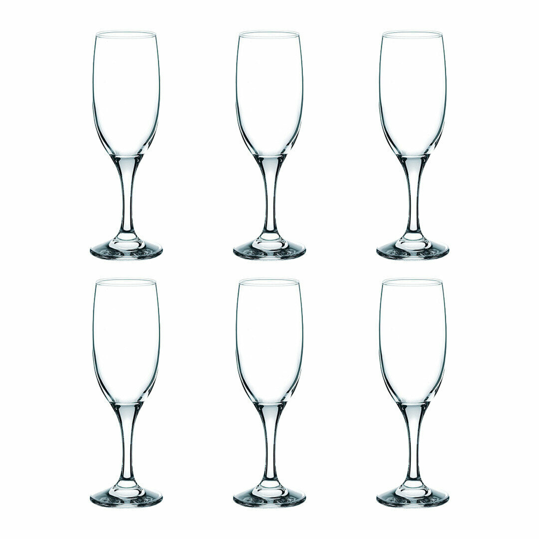 Набор бокалов-флюте 190 мл 12шт, диаметр 54мм, стекло