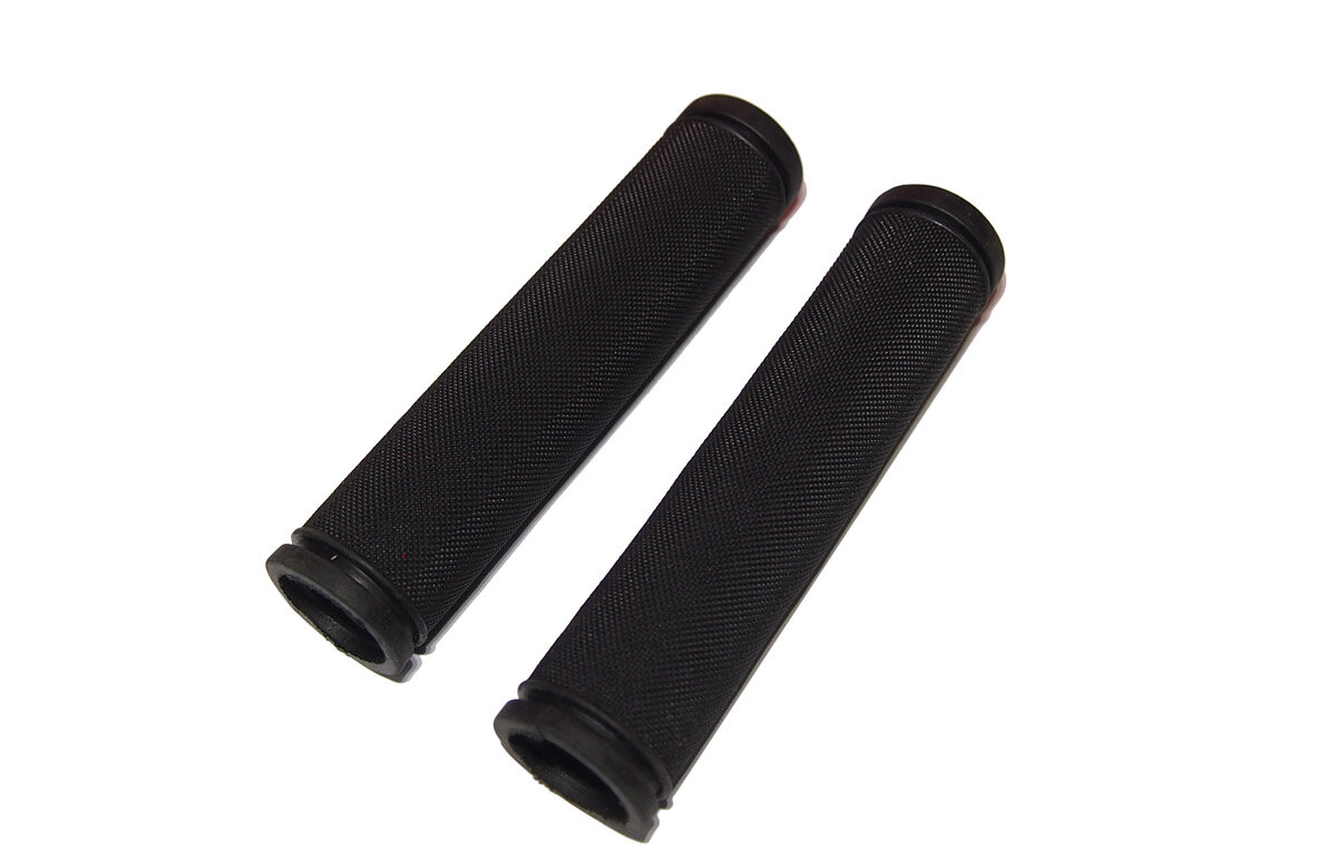 Грипсы руля велосипедные 125мм, резина, черные (d-22.2) универсальные