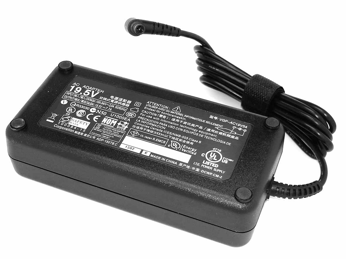 Зарядка для ноутбука 19.5V 7.7А 150W 6.5x4.4mm (ADP-150NB VGP-AC19V17), HC/OEM