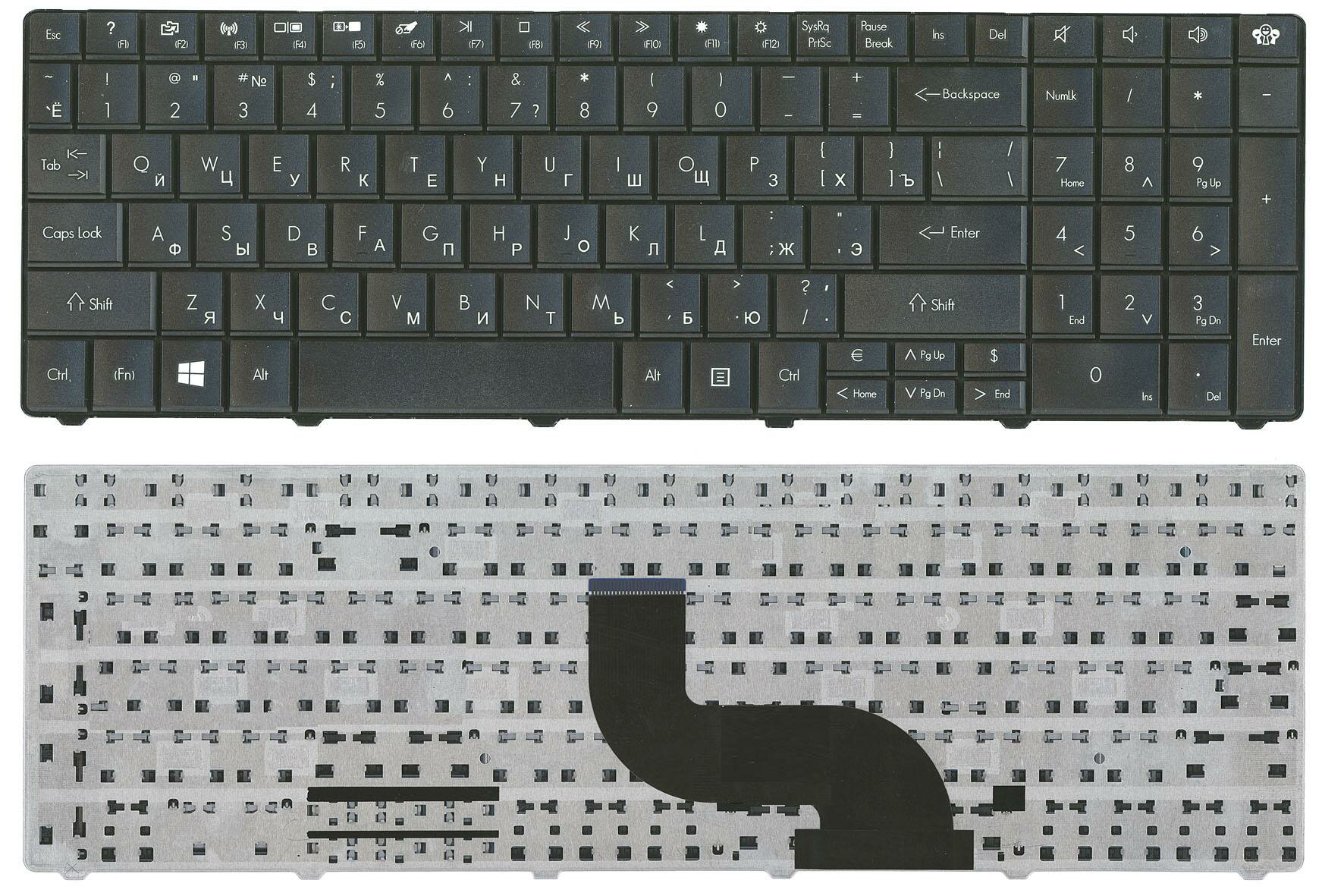 Клавиатура для ноутбука Packard Bell Gateway E1 черная