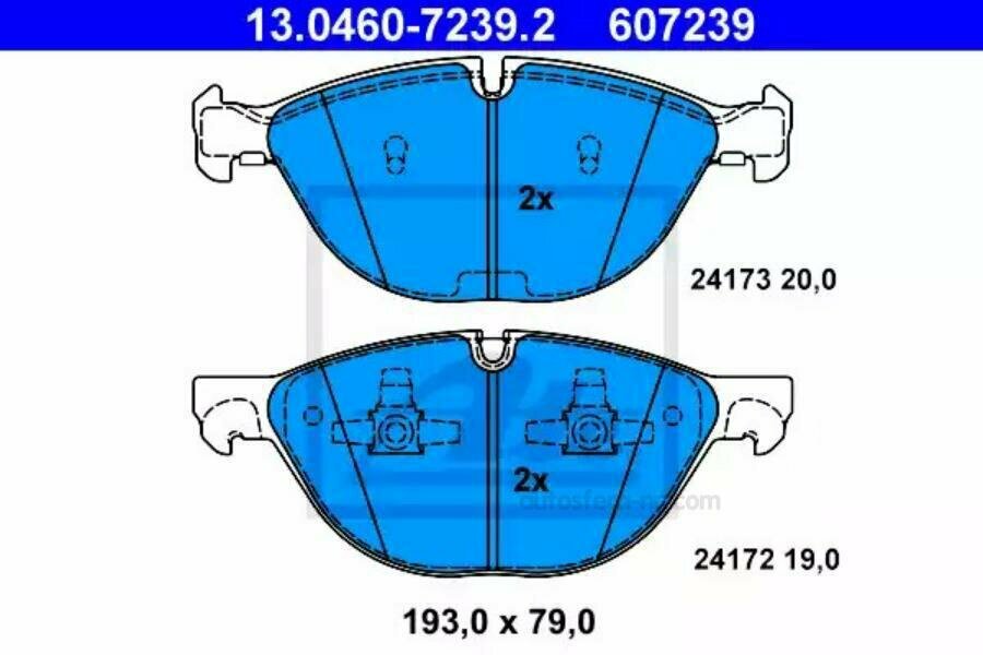ATE 13046072392 13.0460-7239.2 1298 00 [34116778048] ! колодки дисковые п.\ BMW X5 E70 4.8 07>