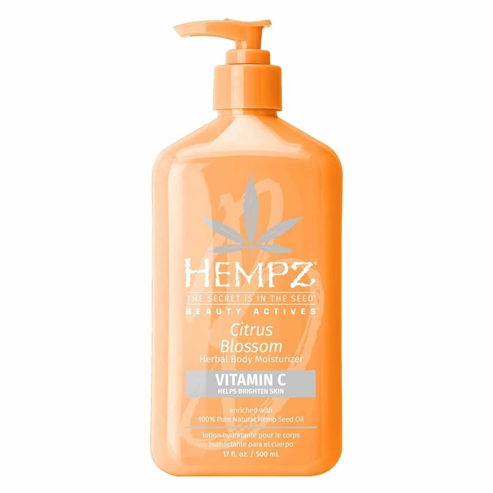 Молочко Hempz Body Care Actives Citrus Blossom Herbal Body Moisturizer with Brightening Vitamin C, Молочко для тела с витамином С Цветок лимона, 500 мл