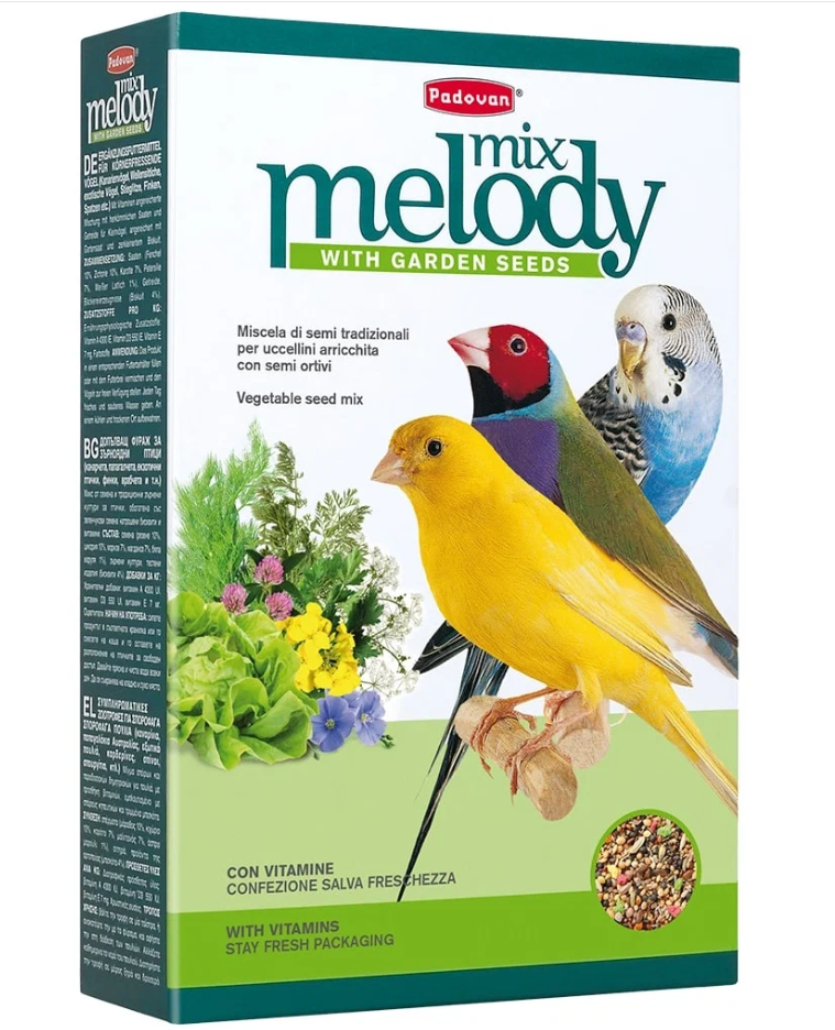 Padovan Корм дополнительный для декоративных птиц MelodyMix для пения 300г