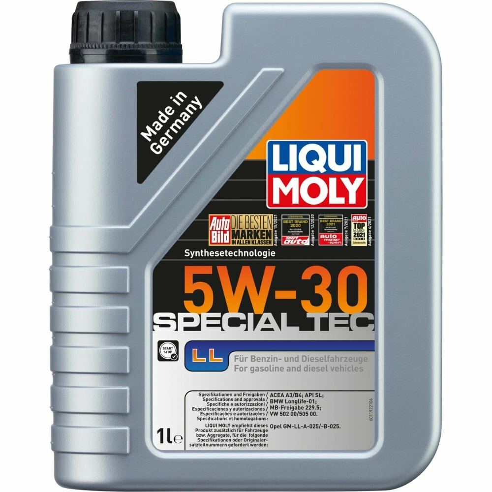 Моторное масло LIQUI MOLY НС‑синтетическое 5W‑30, совместимое с дизельными двигателями, одобрено