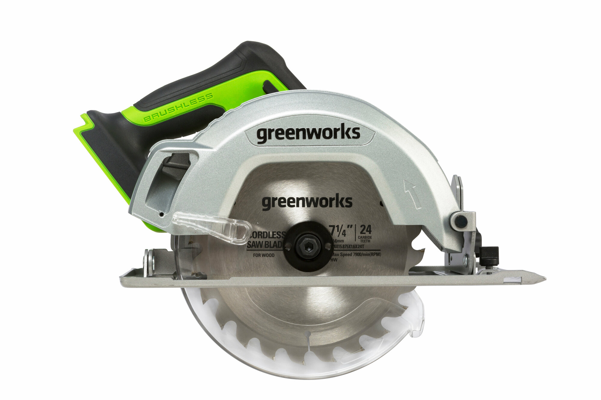 Пила циркулярная аккумуляторная 24V GREENWORKS GD24CS185, без АКБ и ЗУ