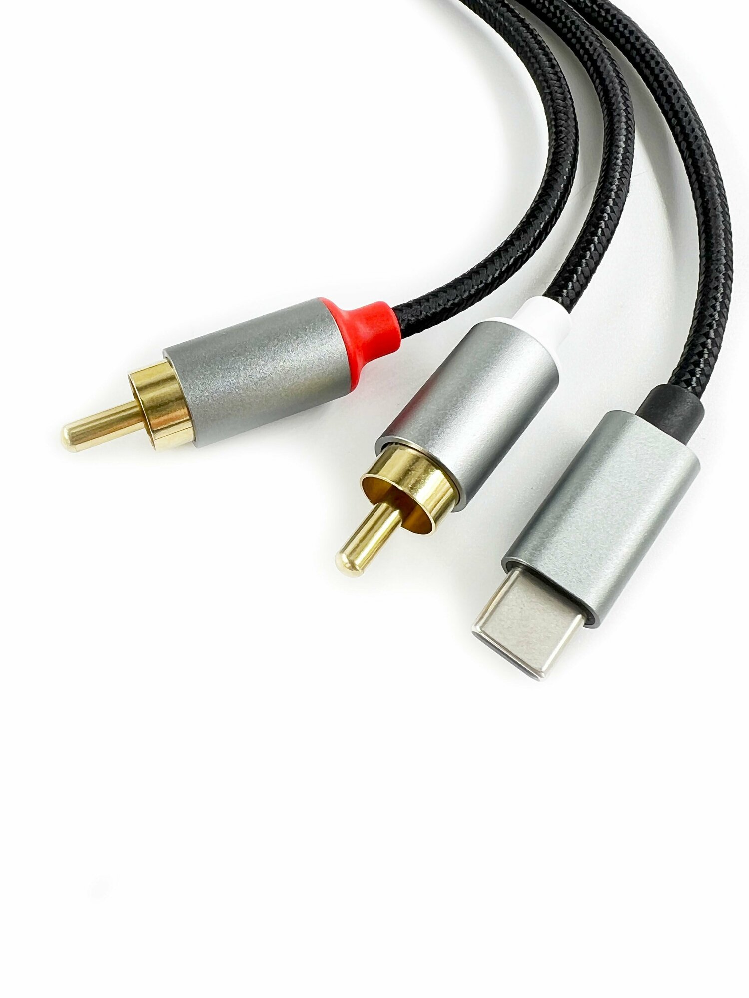 PREMIER-AV Аудиокабель RCA/USB Type-C, 1.0 м, черный