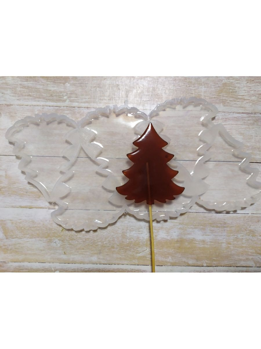 Молд для леденцов елка 9 см 6 ячеек