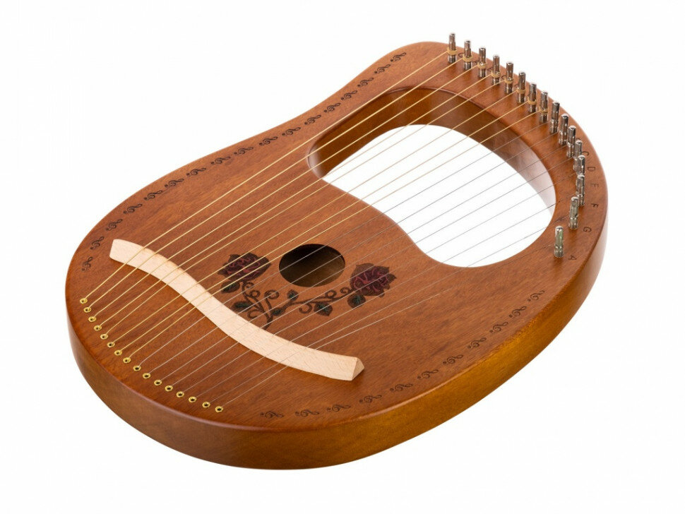 Народные Fante LY-1603 Небольшая арфа с 16-ю струнами, деревянный резонаторный корпус.
