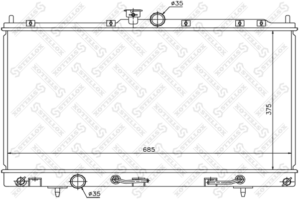 Радиатор Mitsubishi Lancer 1.3 1.6 02> Stellox 10-25169-SX