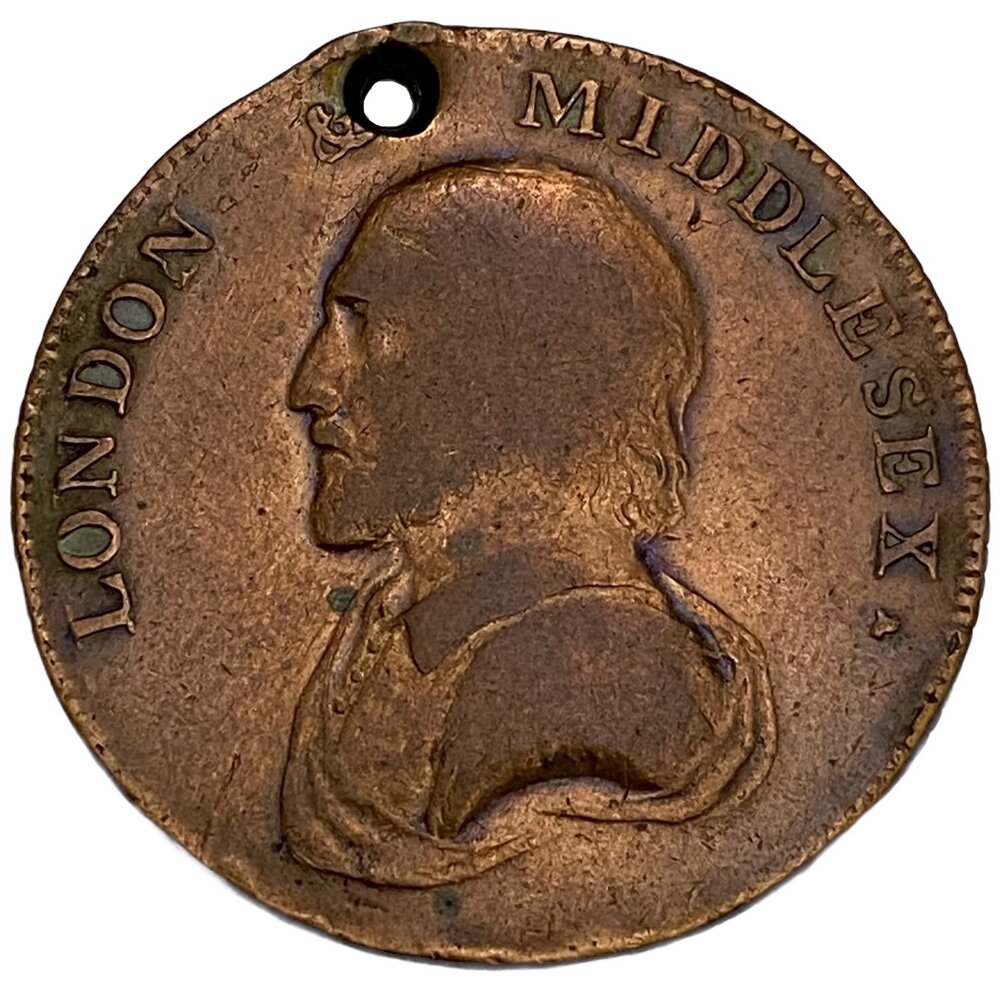 Великобритания, Миддлсекс токен 1/2 пенни 1792 г.