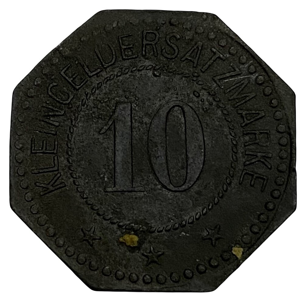 Германия, Хоф 10 пфеннигов 1918 г. (герб)