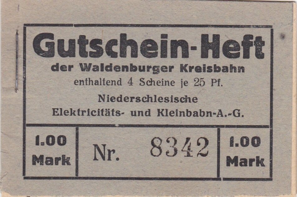 Германия Вальденбург 1 марка (Чековая книжка) 1914-1922 гг.