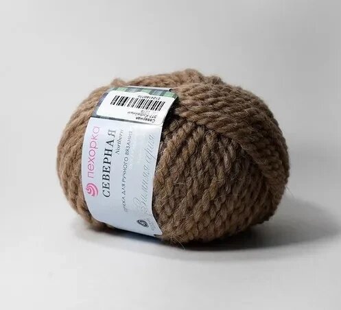 Пряжа Пехорка "Северная", цвет 377 (кофейный)