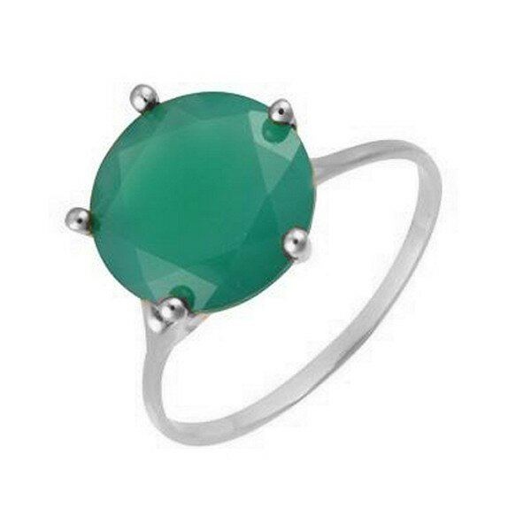 Кольцо, серебро, 925 проба, родирование, кристалл