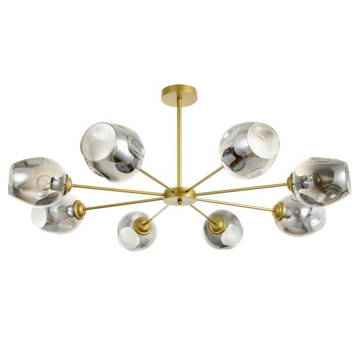 Люстра «Мурано» 8хЕ27 60 Вт золото дымчатый 90×90×35 см BayerLux