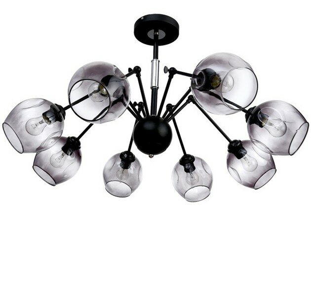 Люстра AURA S0060-8 CR+BK