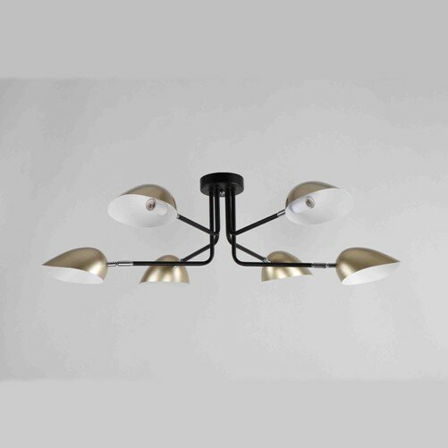 Люстра AURA 2758/6 CR+BK+GD