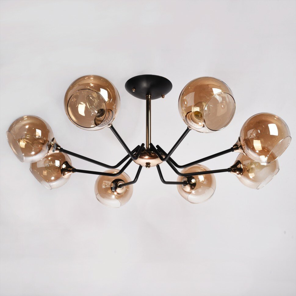 Люстра AURA 8142/8 FGD+BK