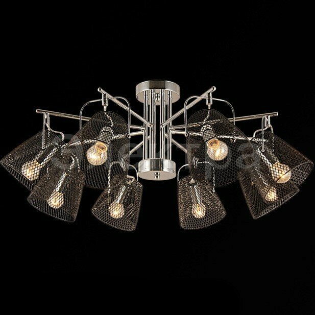 Люстра AURA 9754-8 CR+BK