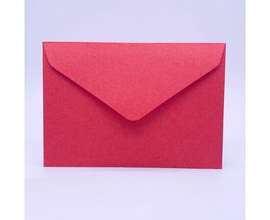 Конверт цветной 119х162 мм, 10 шт, красный