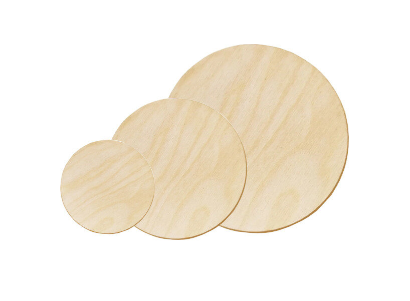 Артборд / без ламинации / заготовка для творчества / заготовка из фанеры / круг набор 20+30+40 см / товары для творчества / поделка в школу / декупаж