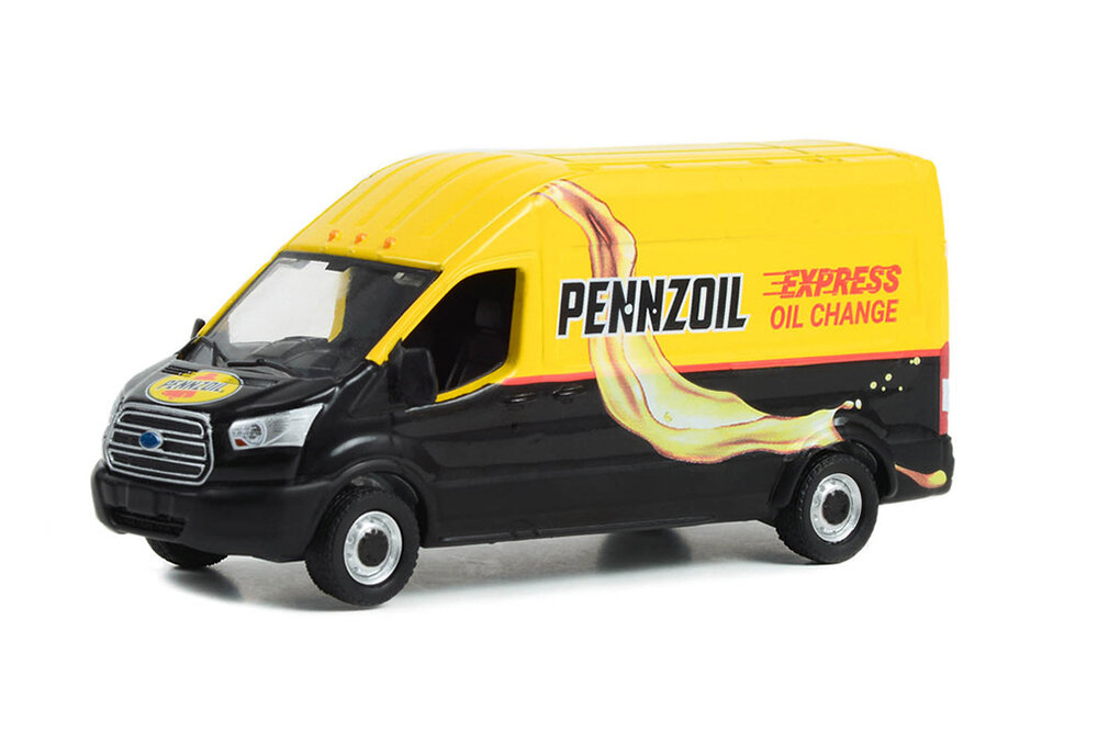 Модель коллекционная GREENLIGHT Ford transit lwb high roof pennzoil express oil change 2019 (длина модели 6-10 см)