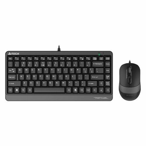 Комплект (клавиатура+мышь) A4TECH Fstyler F1110, USB, проводной, черный [f1110 grey]