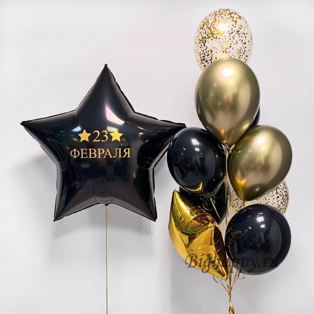 Композиция из шаров со звездой