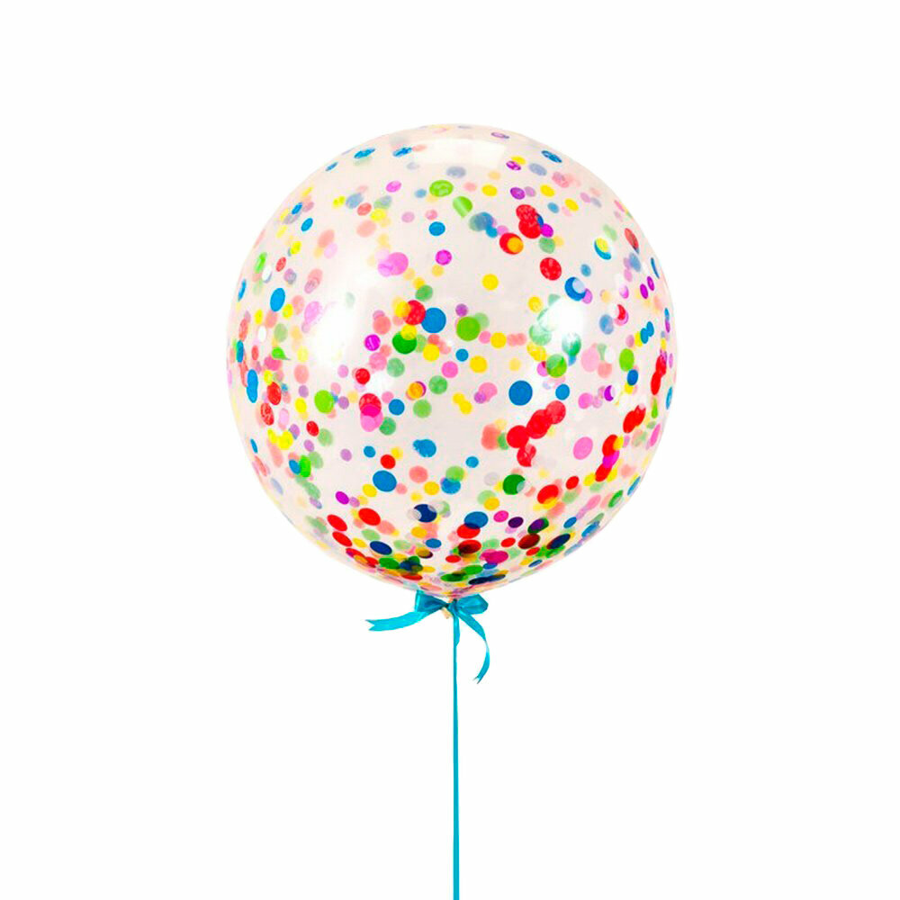 Большой шар с круглым конфетти, 90 см.