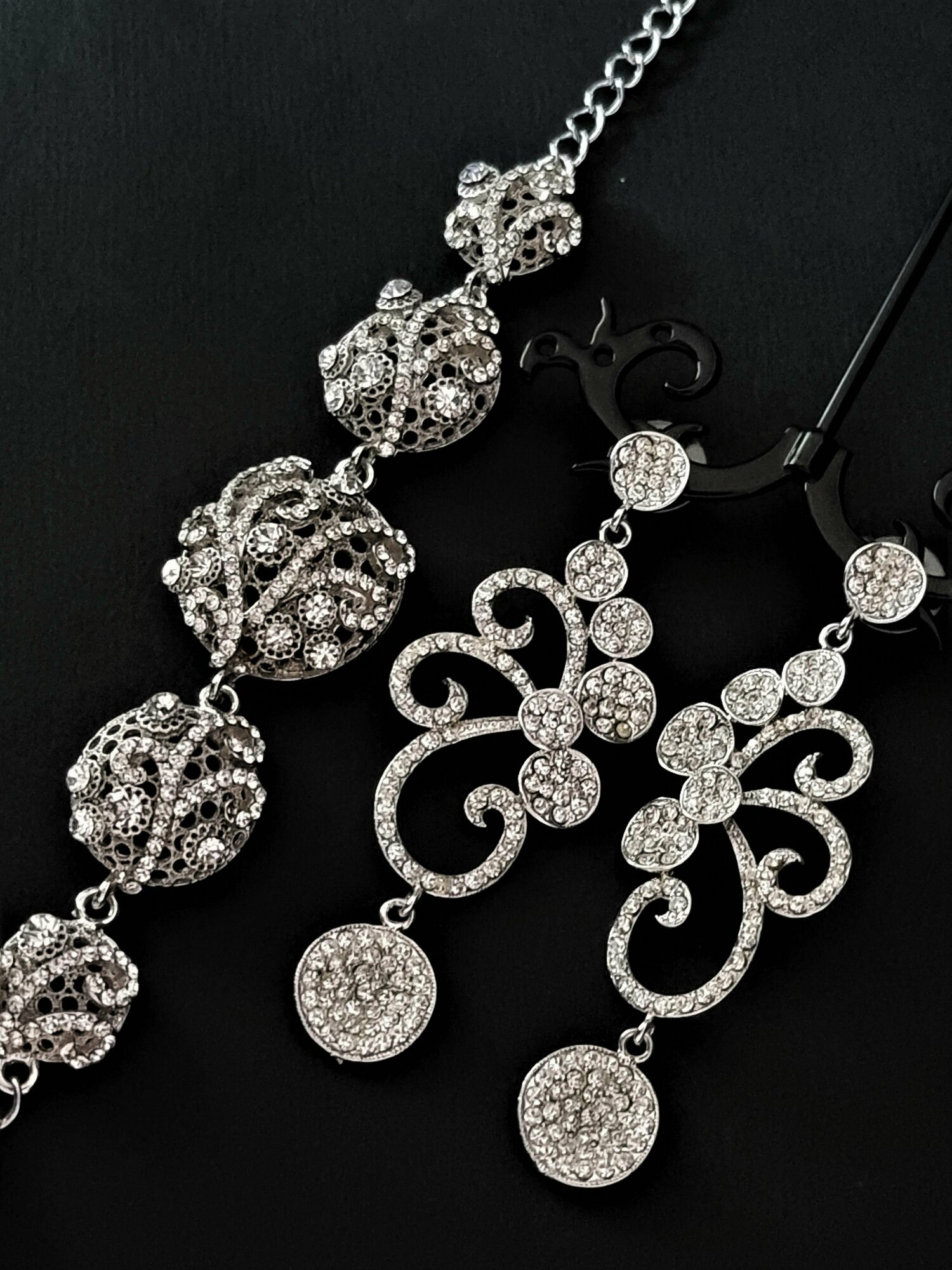 Комплект бижутерии, кристаллы Swarovski