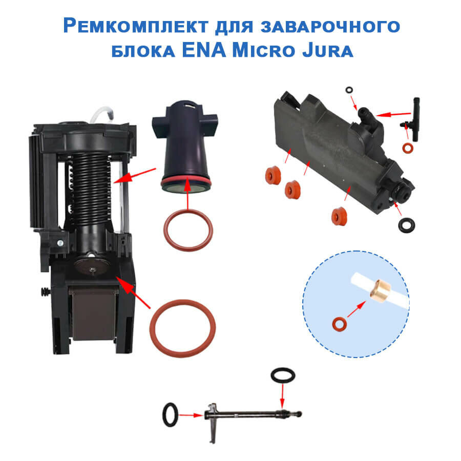 Ремкомплект заварочного блока для кофемашины Jura ENA Micro, 12021151