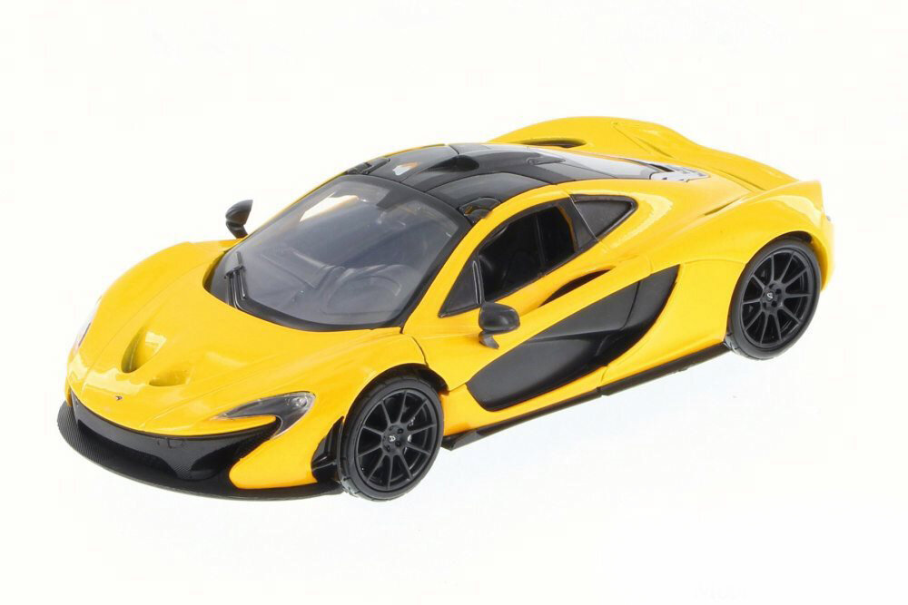 Kinsmart. Модель "McLaren P1" желтая, масштаб 1:36, инерционная