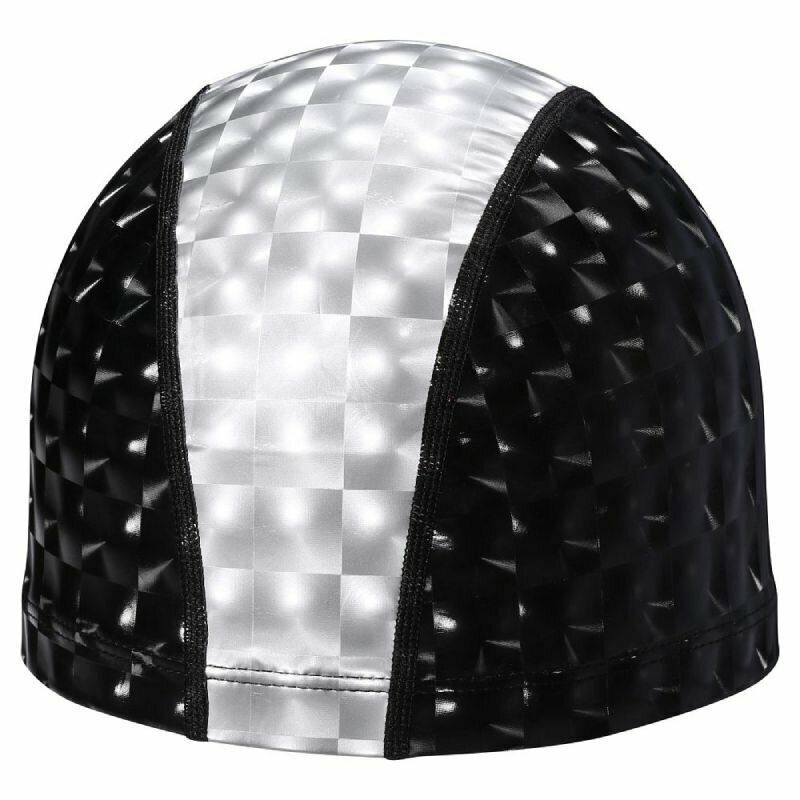 Шапочка для плавания комбинированная Cupa Lapa Cap 18, черный/серебристый