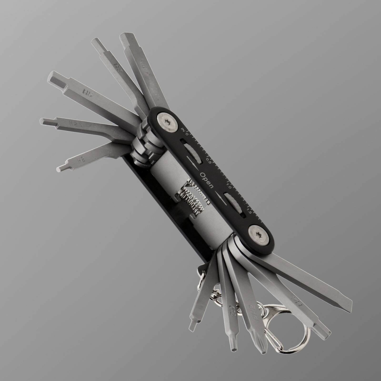 Мультитул 11 в1: отвёртки, ключи, линейка, черный