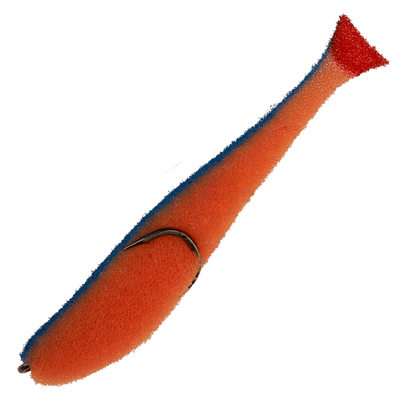 Поролоновая рыбка Lex Classic Fish CD OBLB (оранжевое тело/синяя спина/красный хвост) - в упаковке 5 шт, размер 100 мм.