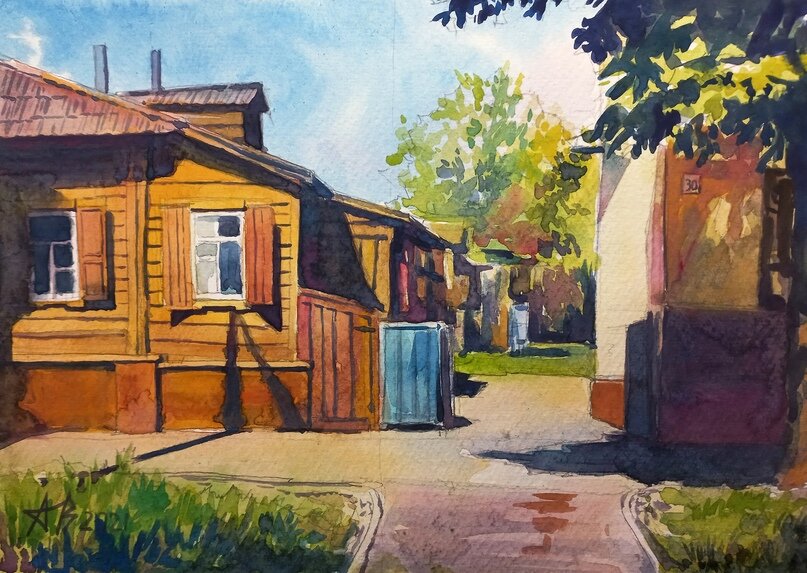 Авторская картина акварелью